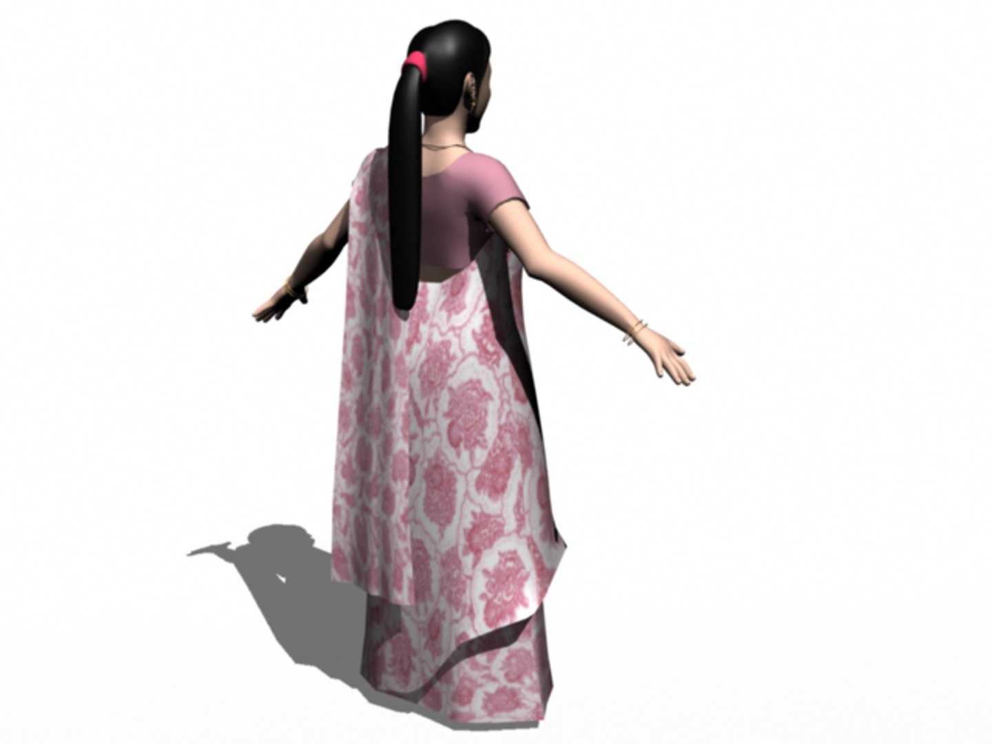 3d - Women Wearing Sadi Model