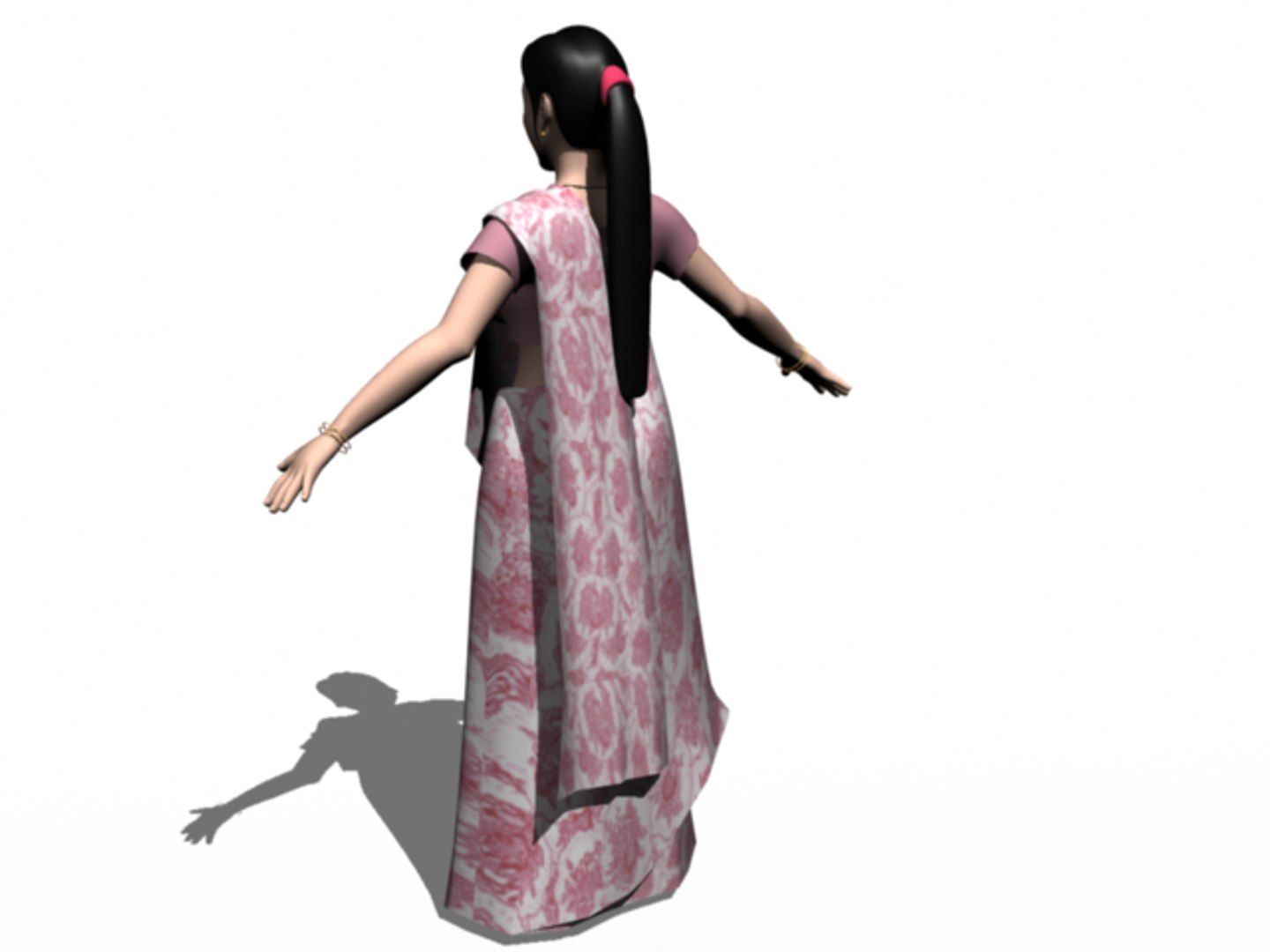 3d - Women Wearing Sadi Model