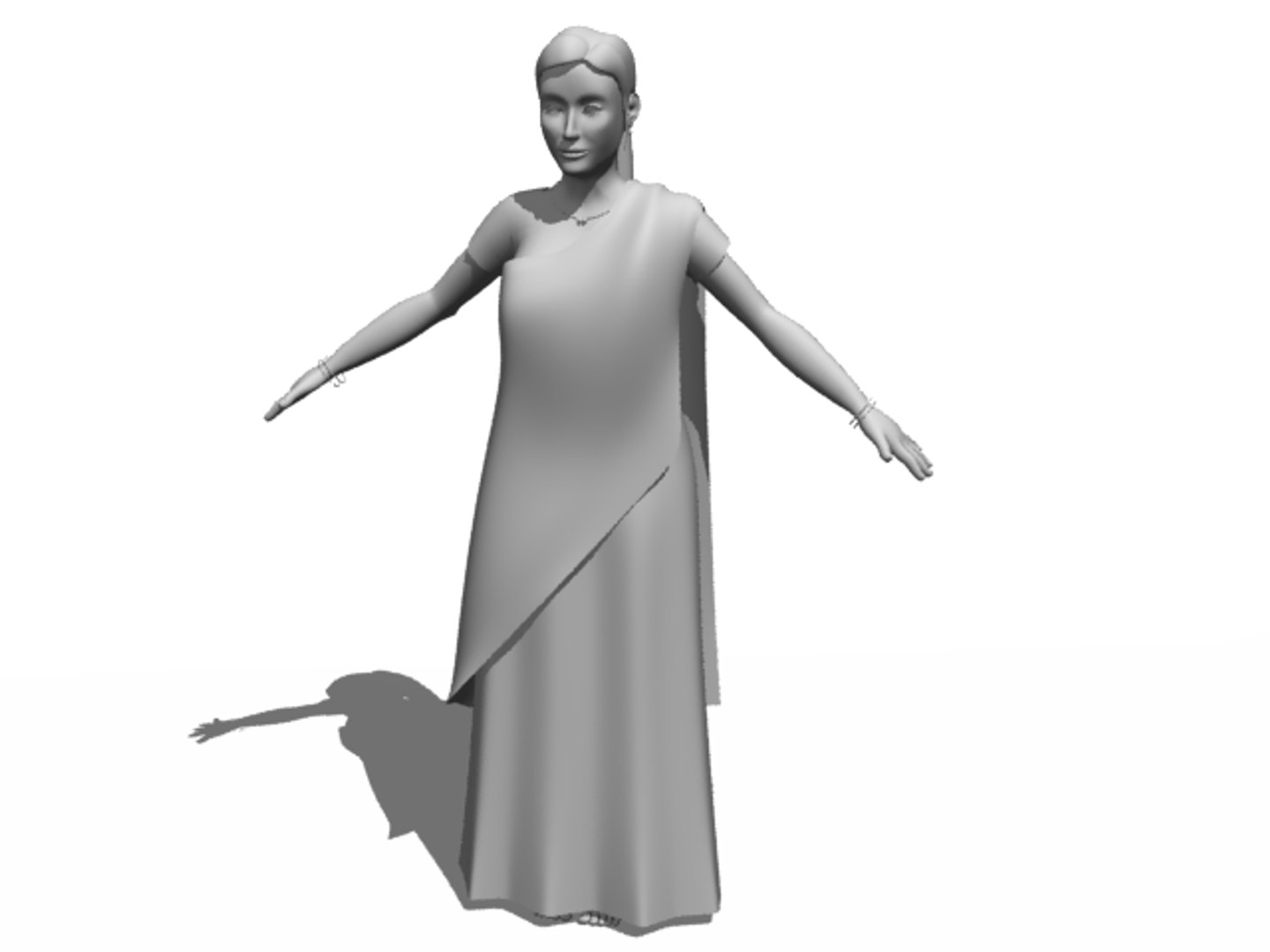 3d - Women Wearing Sadi Model