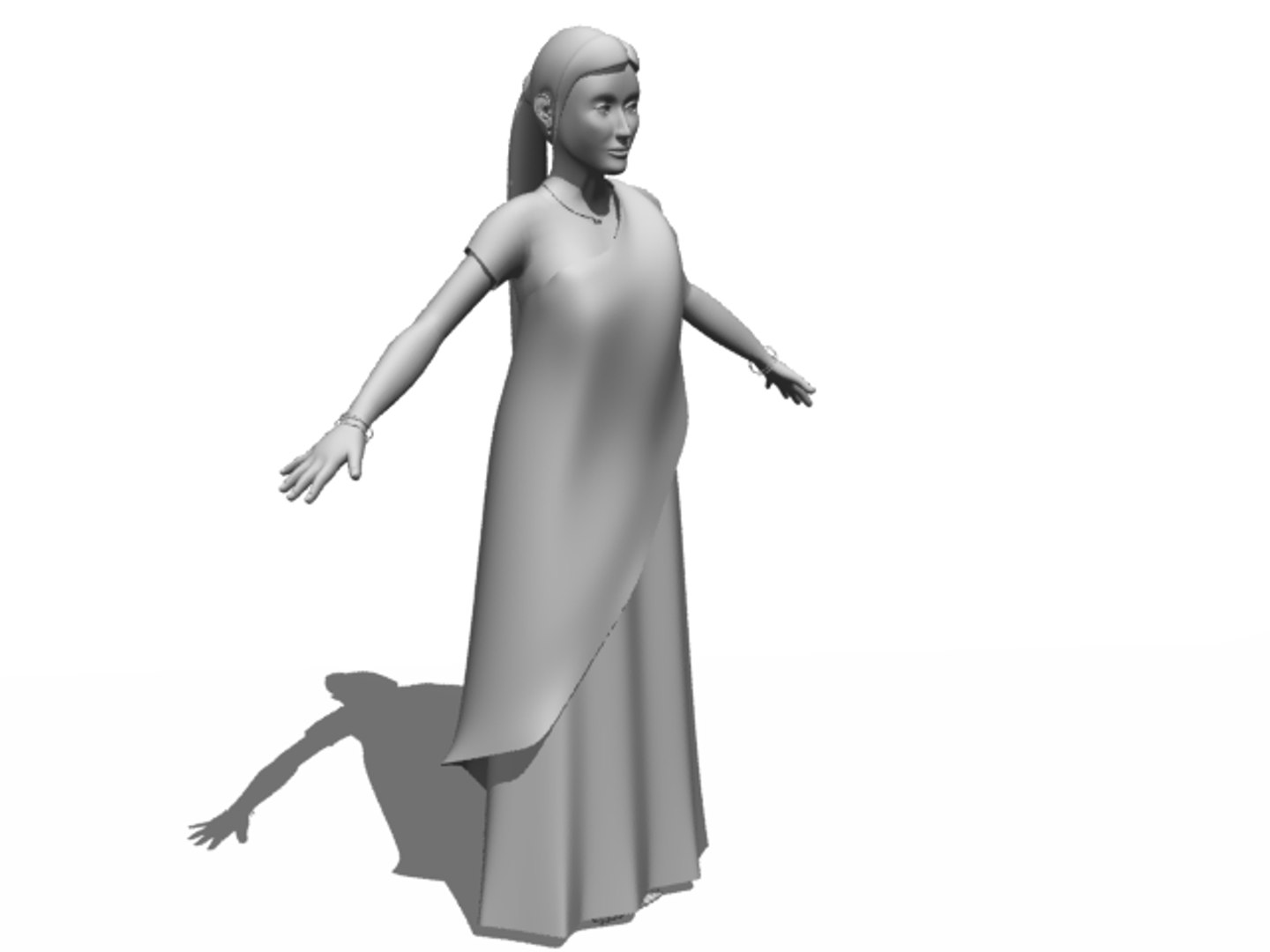 3d - Women Wearing Sadi Model
