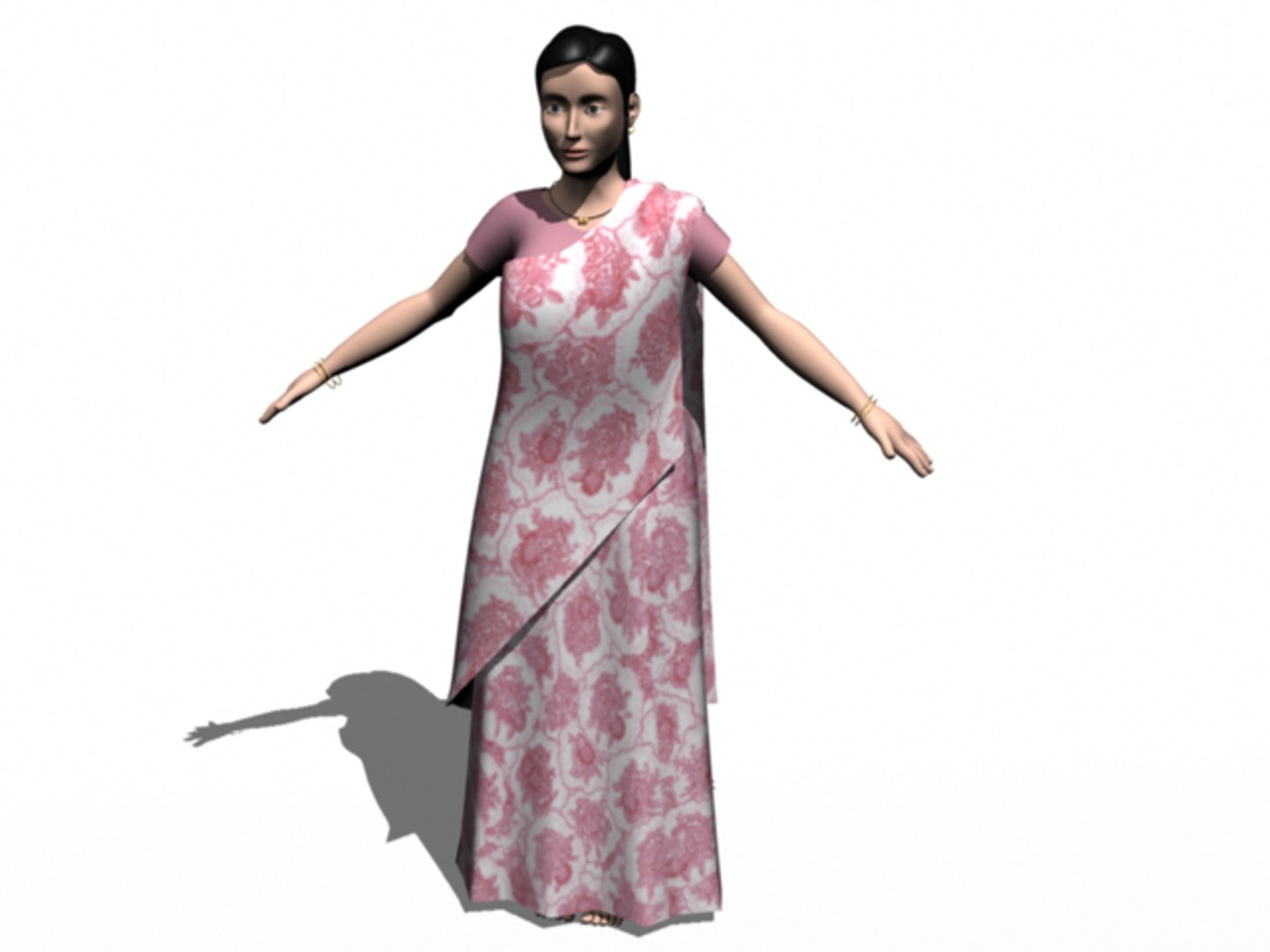 3d - Women Wearing Sadi Model