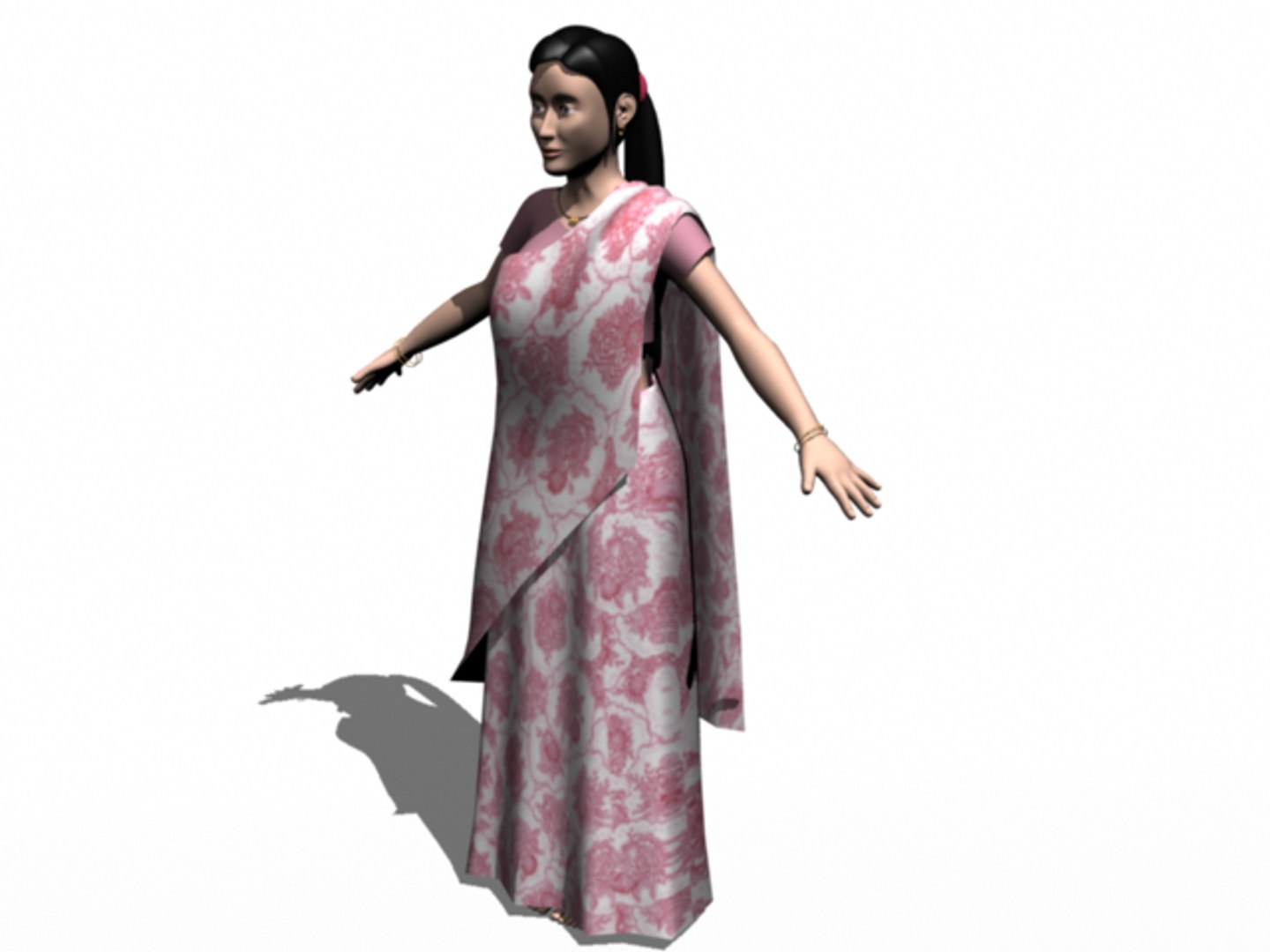 3d - Women Wearing Sadi Model