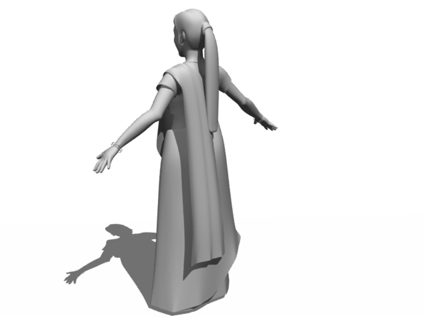 3d - Women Wearing Sadi Model