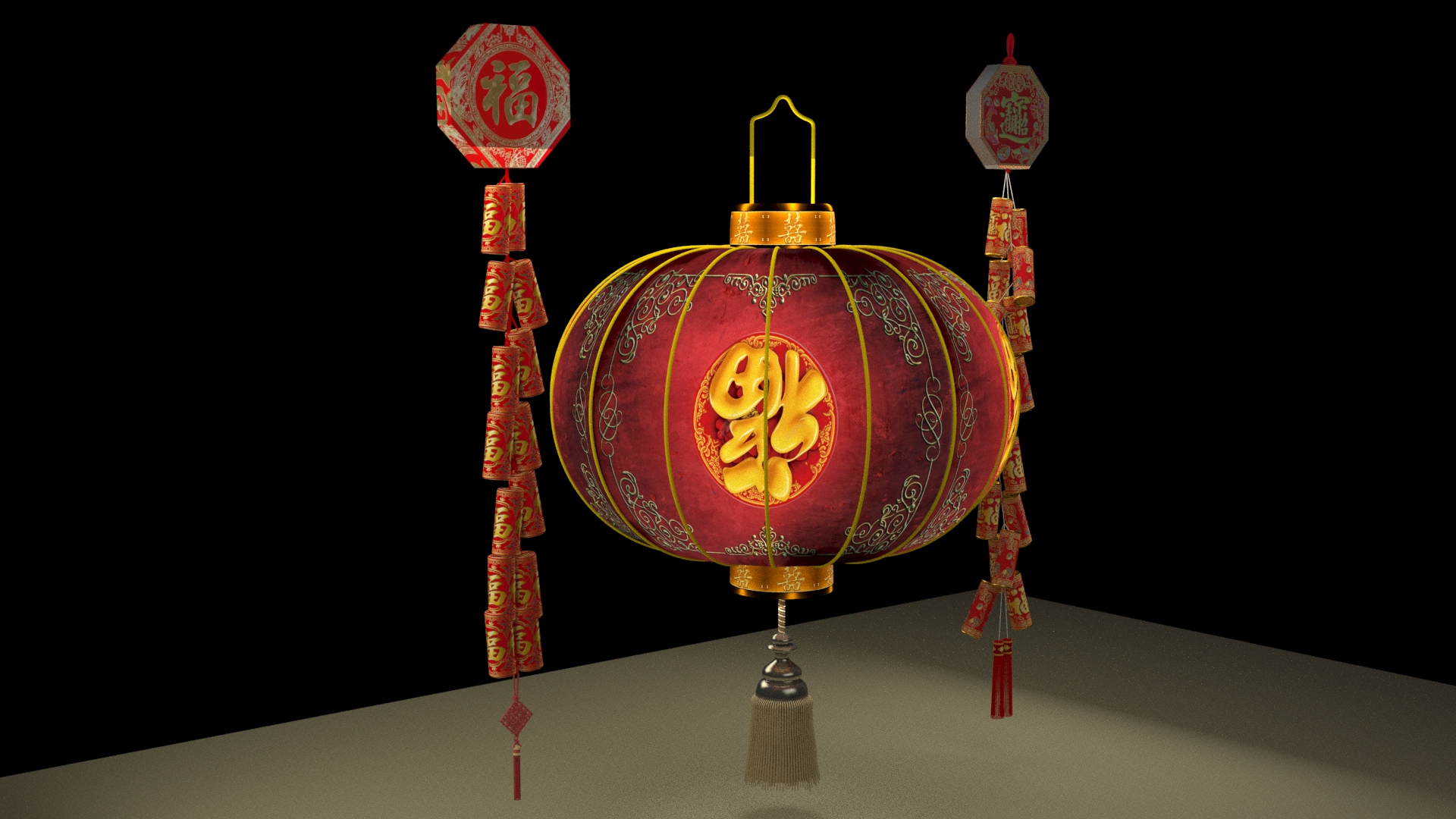 Chinese lantern 3D model - TurboSquid 1672386