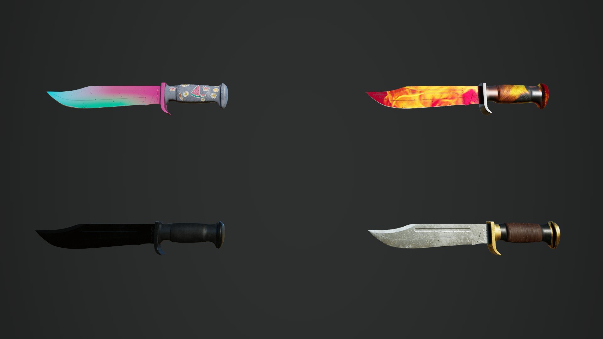 Fps Knife Skins Low-poly 3D Model 3D Model - TurboSquid 1750946