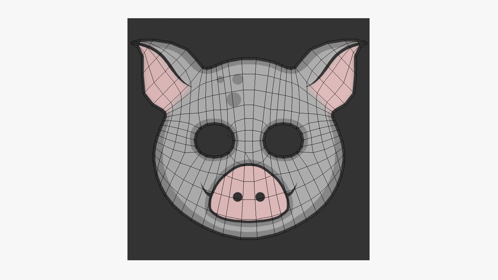 3D Model 04 Pig Mask Paper Collection - Character Design Fashion ...