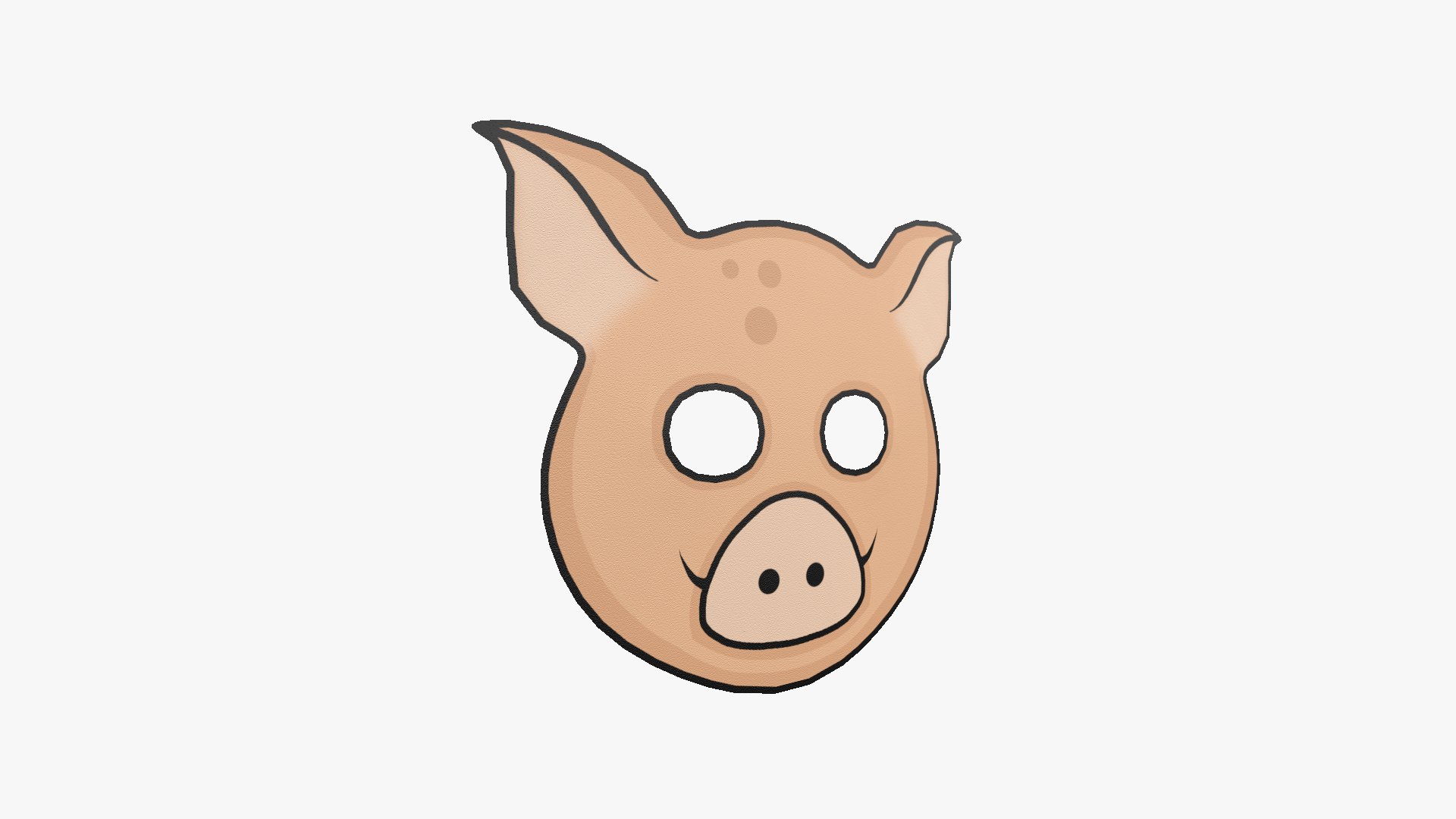 3D Model 04 Pig Mask Paper Collection - Character Design Fashion ...