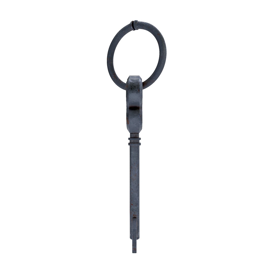 3D Antique Dark Metal Key - TurboSquid 1982381