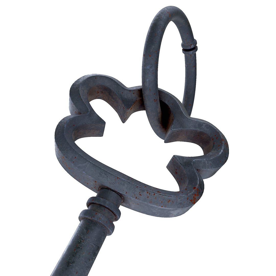 3D Antique Dark Metal Key - TurboSquid 1982381