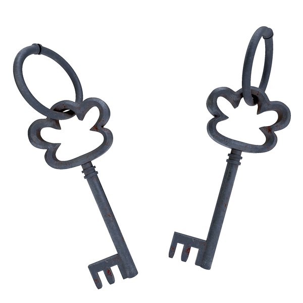 3D Antique dark metal key - TurboSquid 1982381