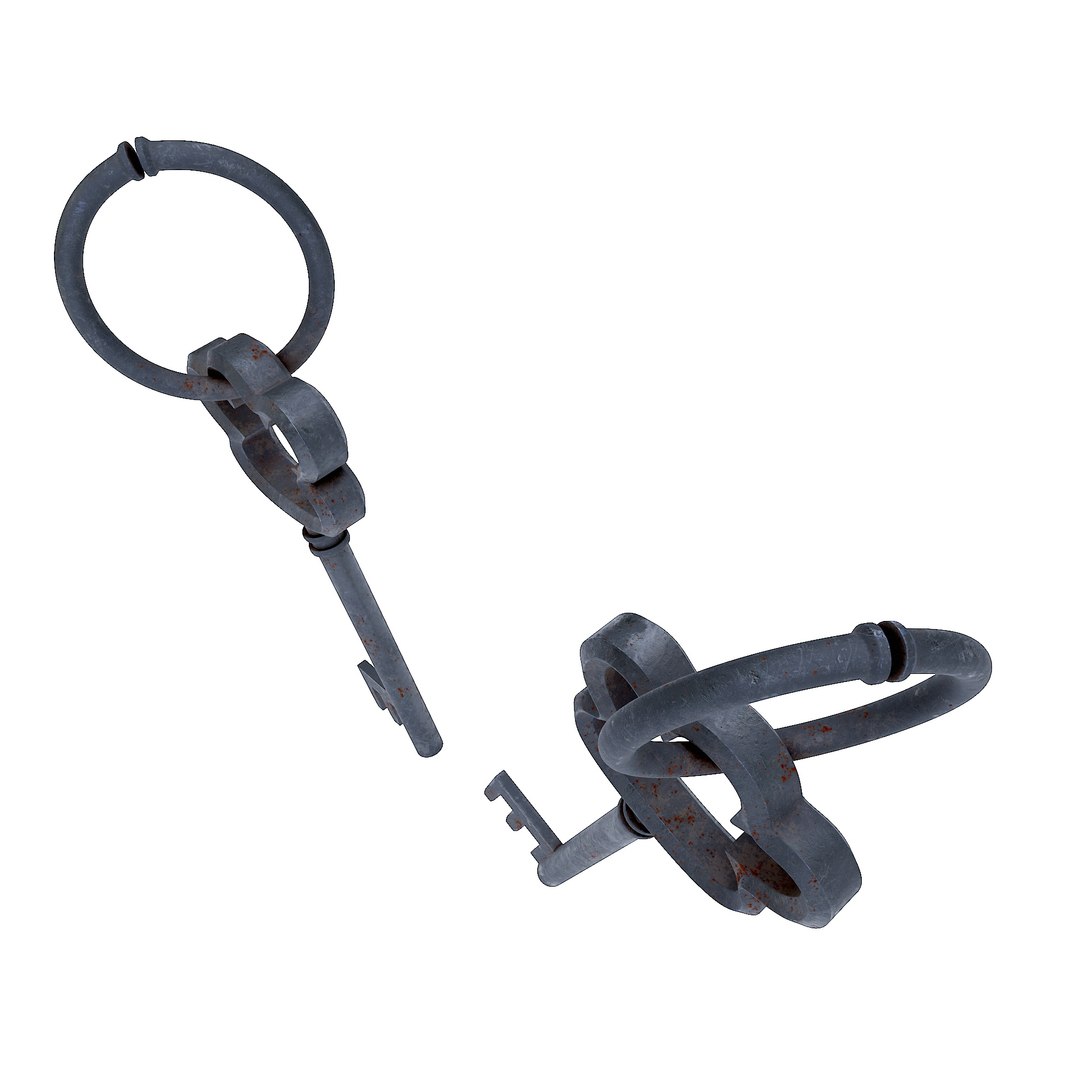 3D Antique Dark Metal Key - TurboSquid 1982381