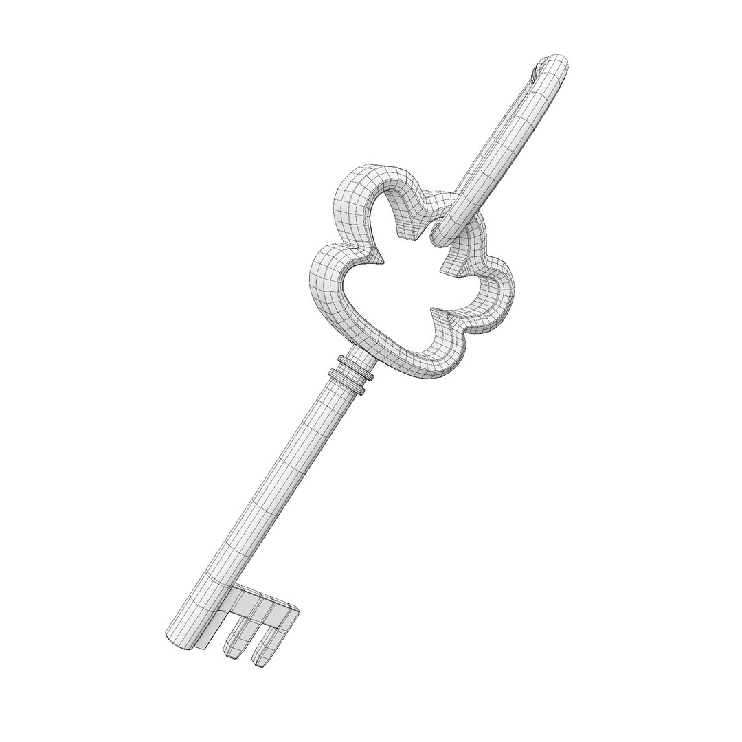 3D Antique Dark Metal Key - TurboSquid 1982381