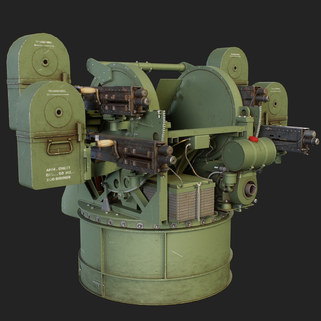 3D M45 Quadmount Low-poly 3D model model - TurboSquid 2101645