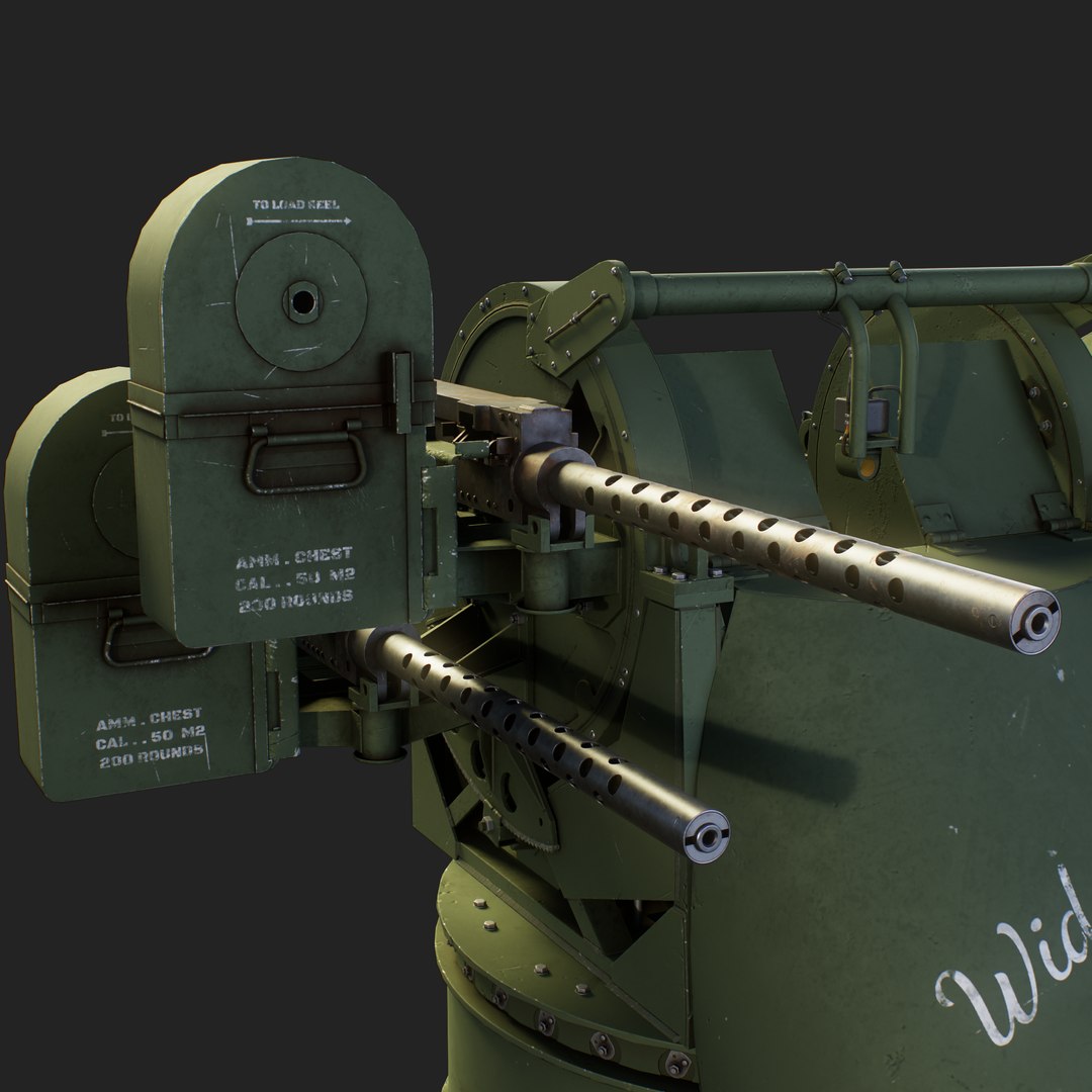 3D M45 Quadmount Low-poly 3D model model - TurboSquid 2101645