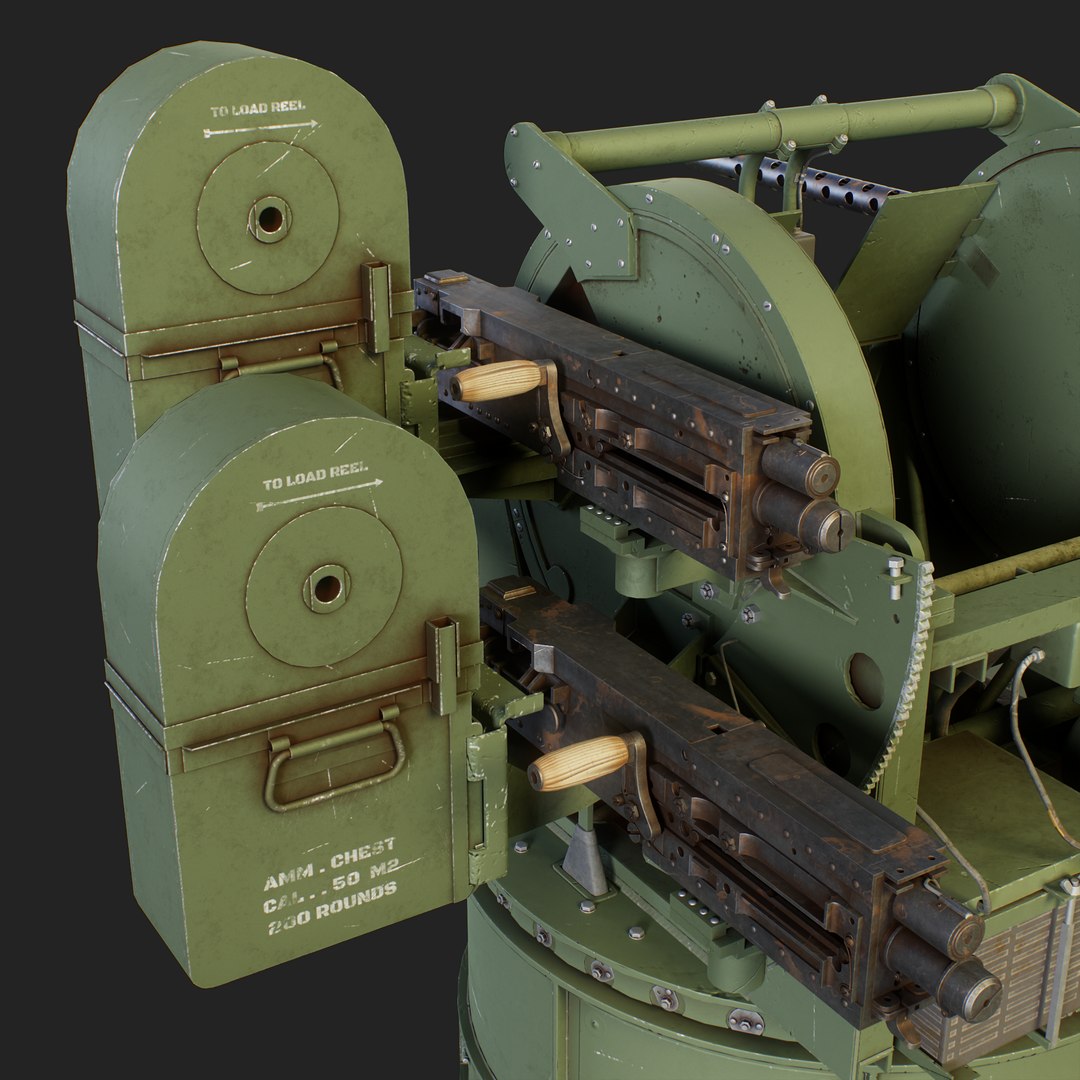 3D M45 Quadmount Low-poly 3D model model - TurboSquid 2101645