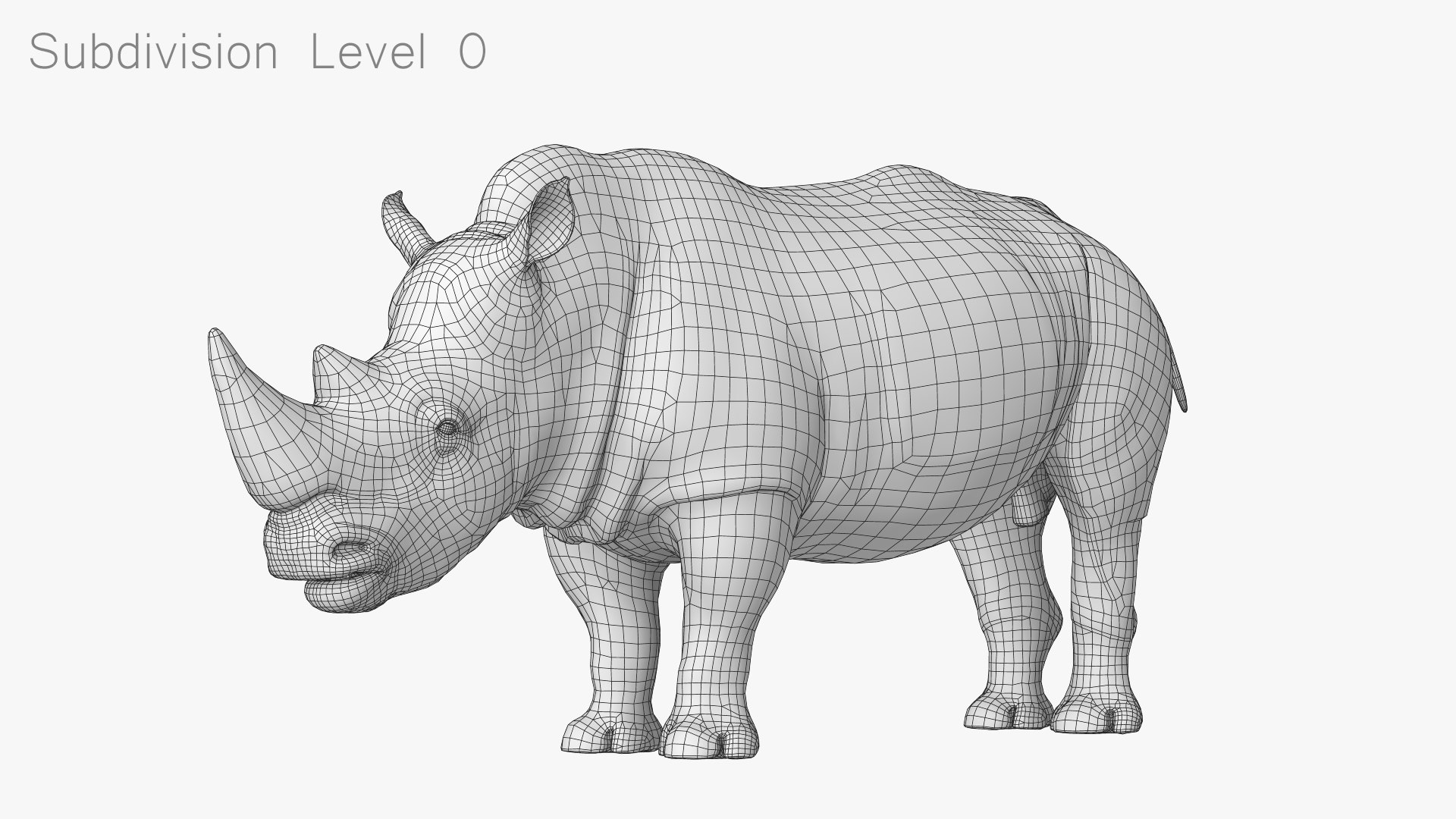 3D Big White Rhino Animated model - TurboSquid 1737404