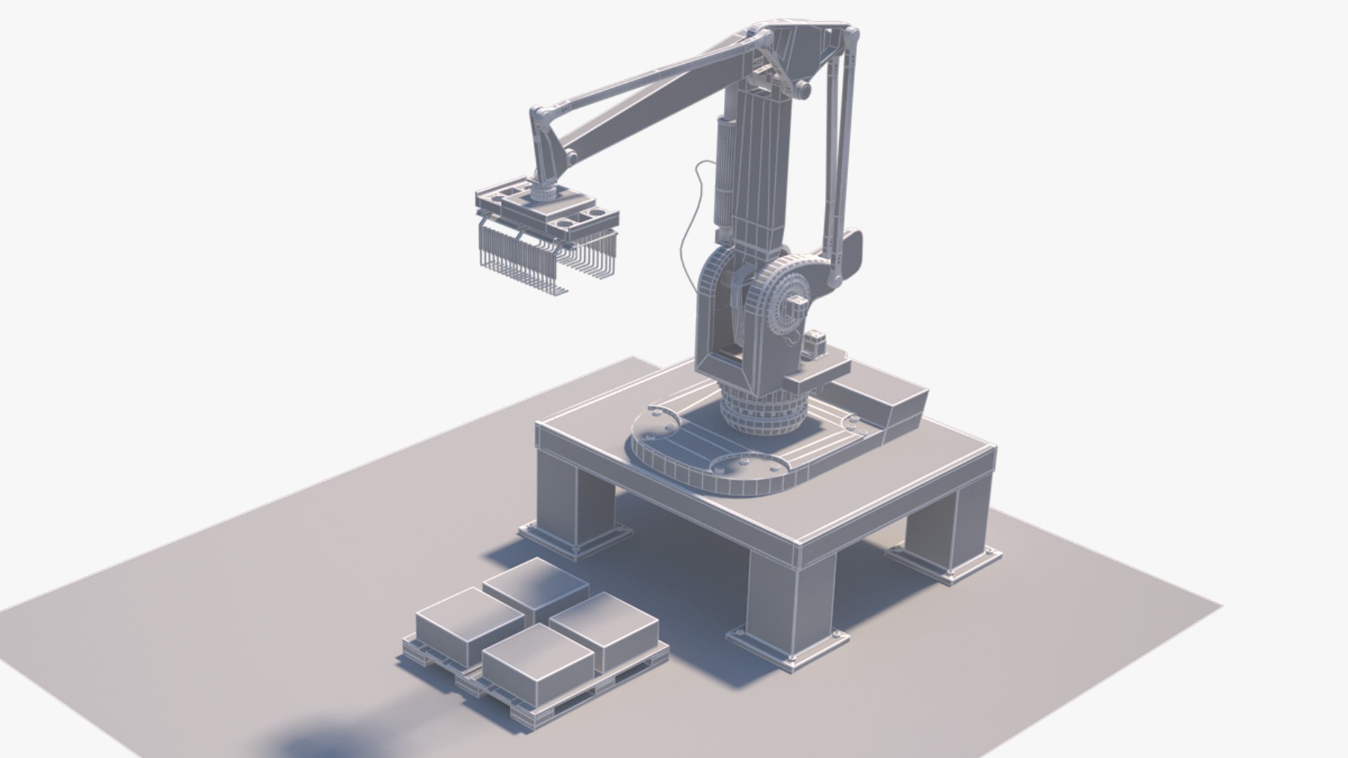 Industrial Palletizing Robot 3D Model - TurboSquid 2139095
