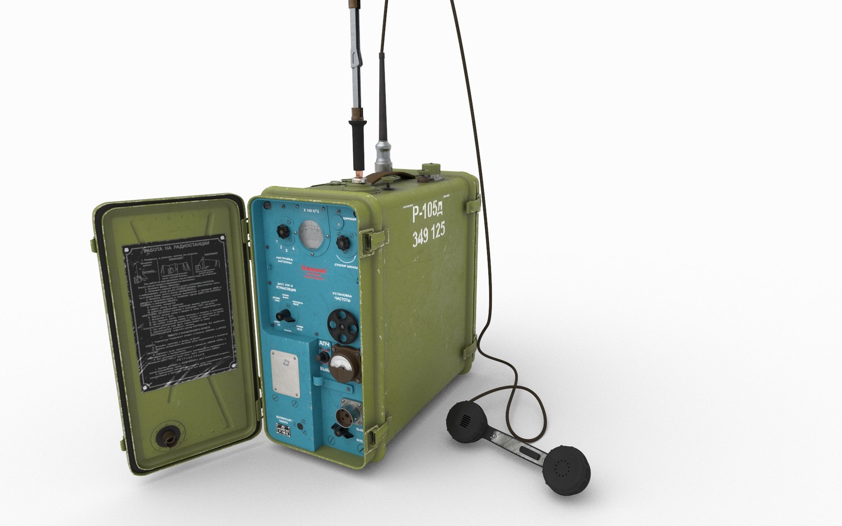 Army Field Radio R-105D 3D Model - TurboSquid 2216901