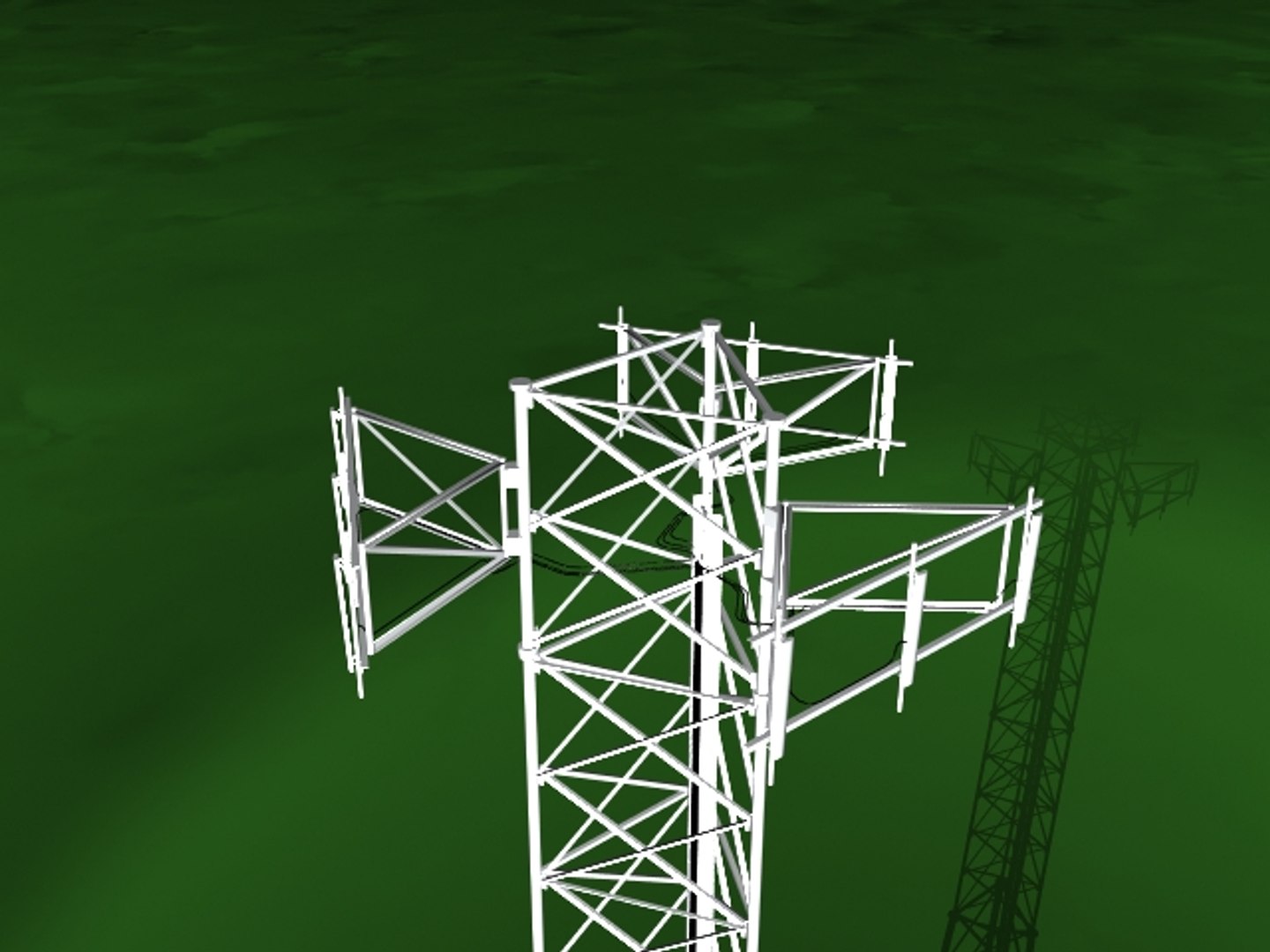 3d Radio Tower Antennas Model