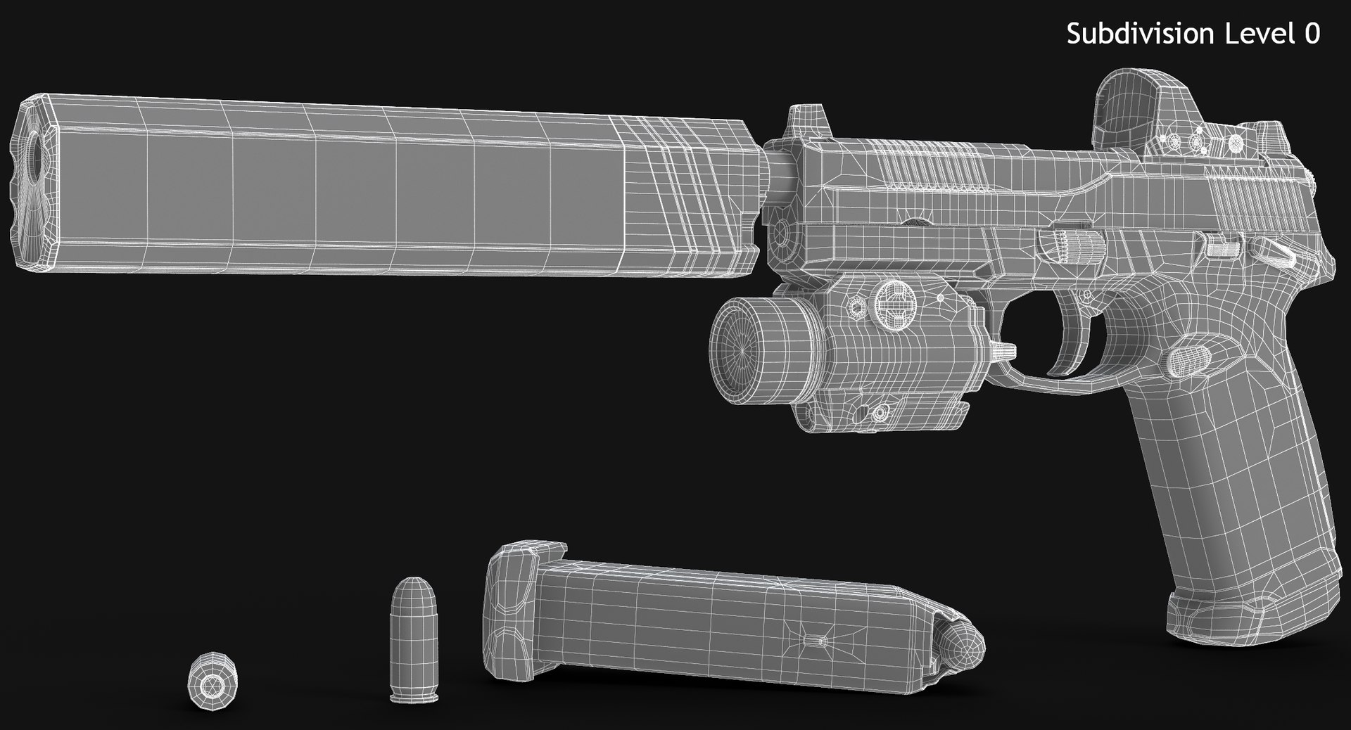 Fn fnx-45 tactical sight 3D - TurboSquid 1194970