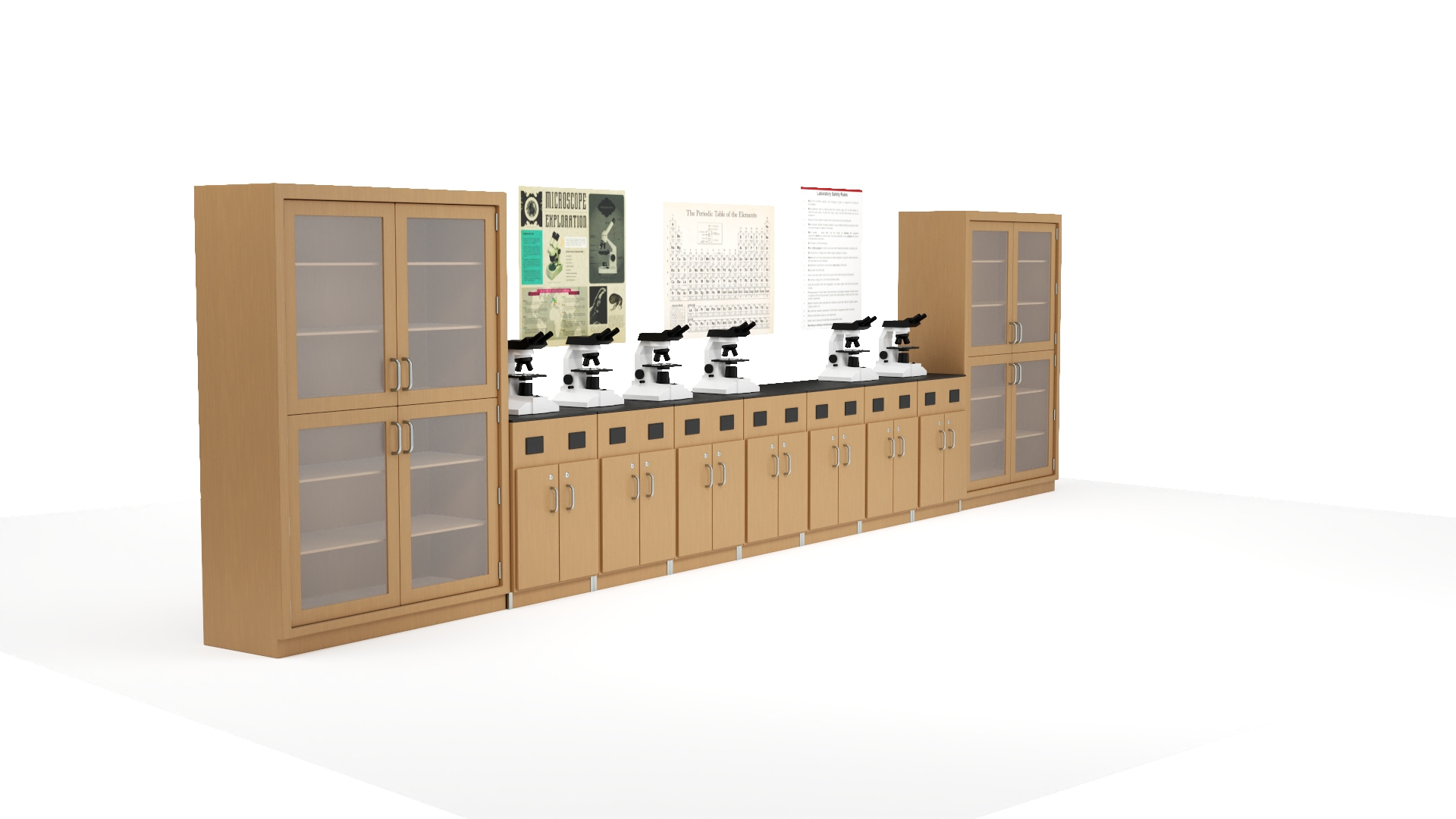 Laboratory Interior With Cabinets And Microscopes 3D Model - TurboSquid ...