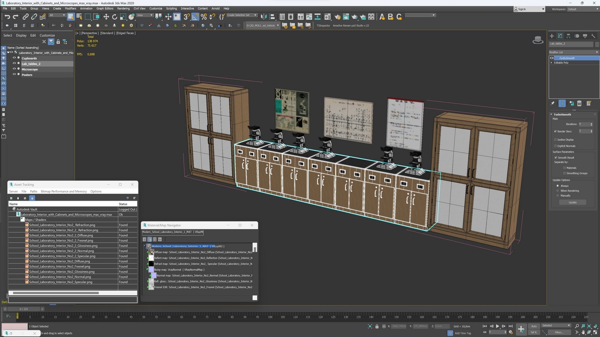 Laboratory Interior With Cabinets And Microscopes 3D Model - TurboSquid ...