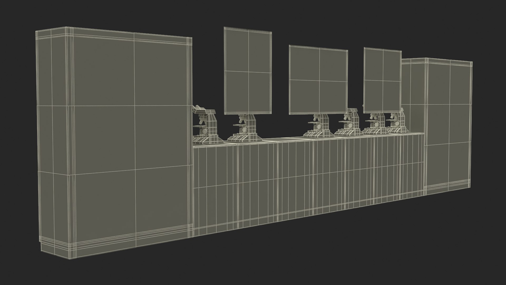 Laboratory Interior With Cabinets And Microscopes 3D Model - TurboSquid ...