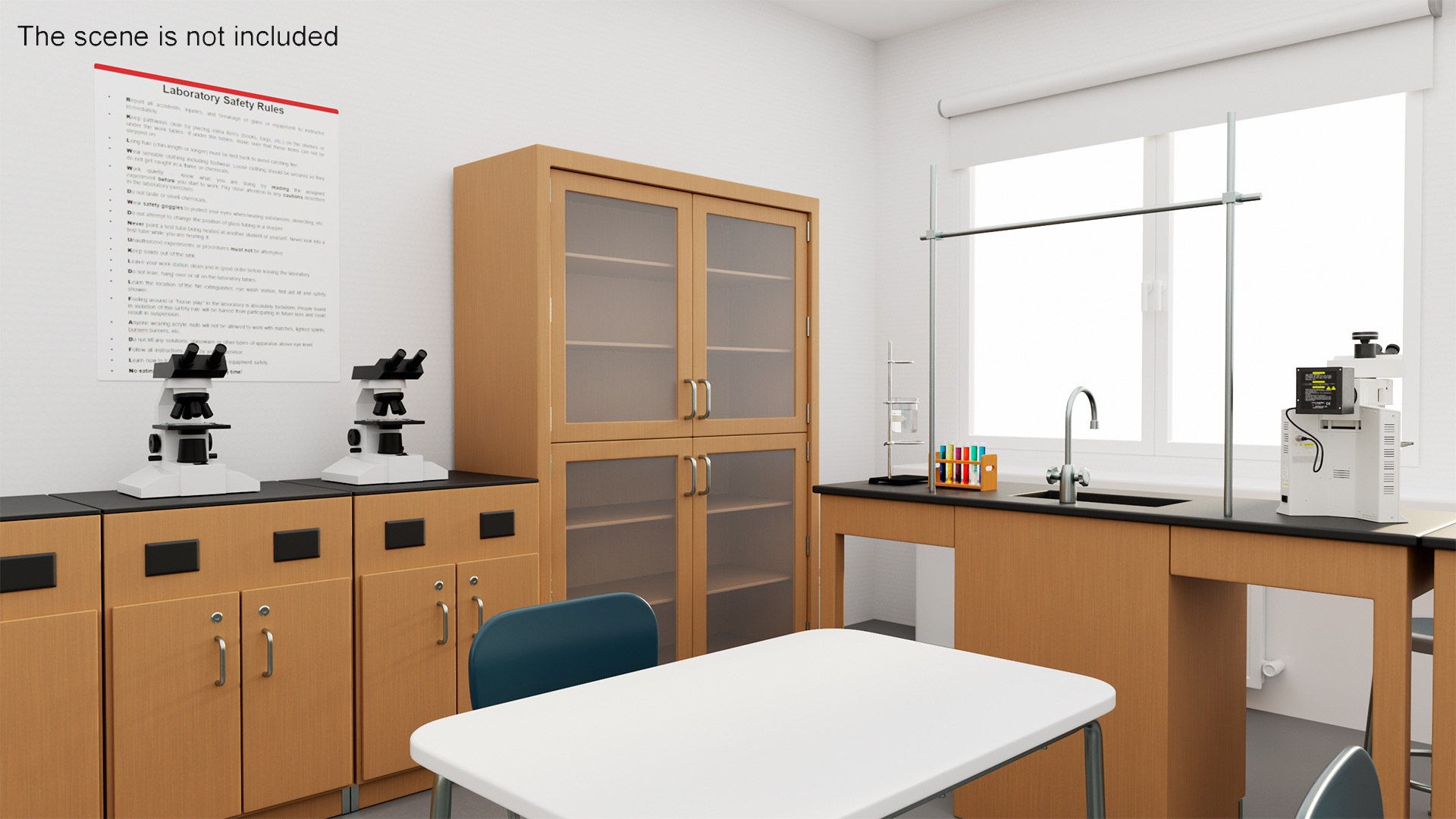 Laboratory Interior With Cabinets And Microscopes 3D Model - TurboSquid ...