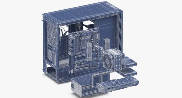 Fractal computer case expanded 3D - TurboSquid 1429094