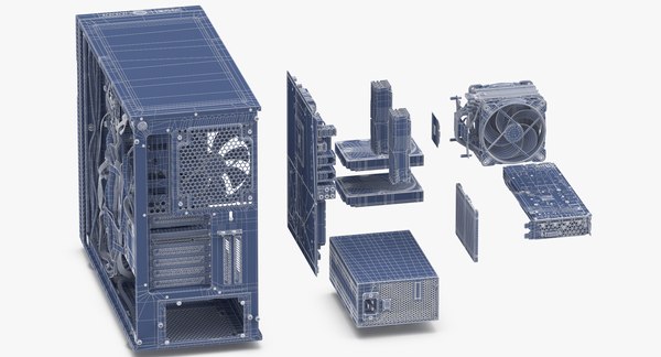 Fractal computer case expanded 3D - TurboSquid 1429094
