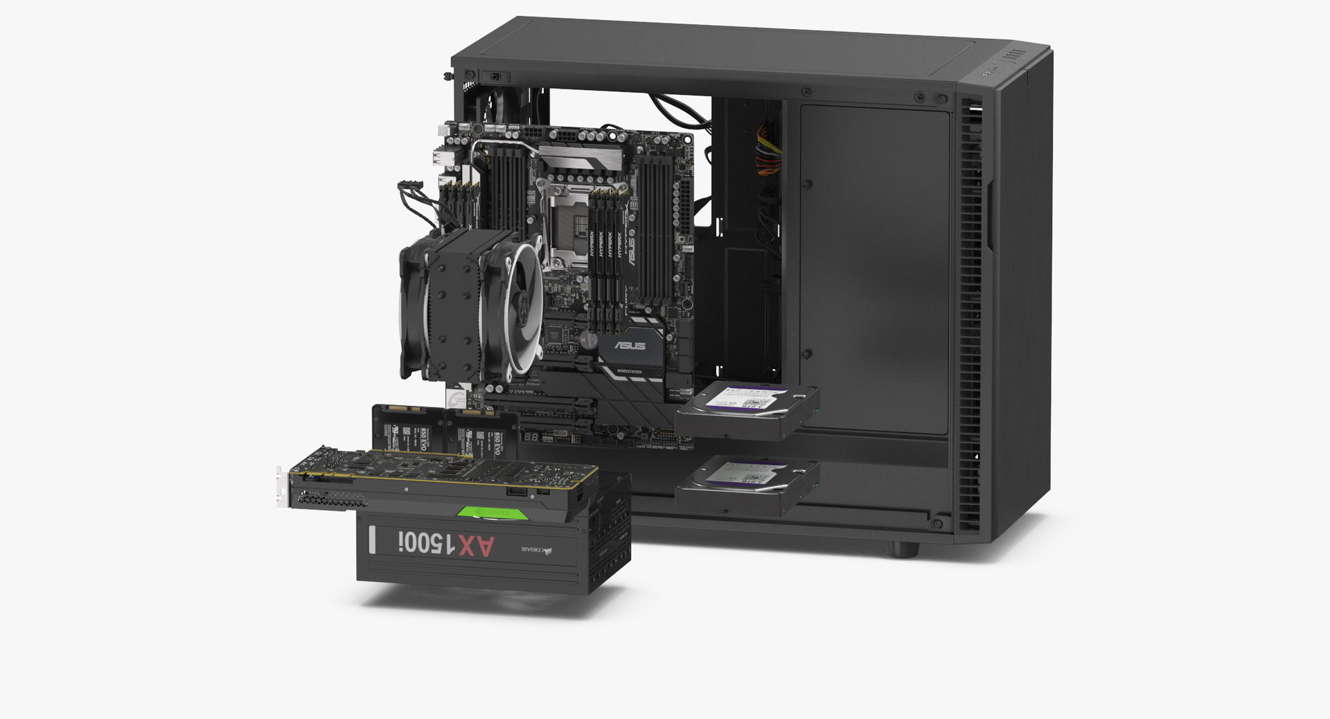 Fractal computer case expanded 3D - TurboSquid 1429094