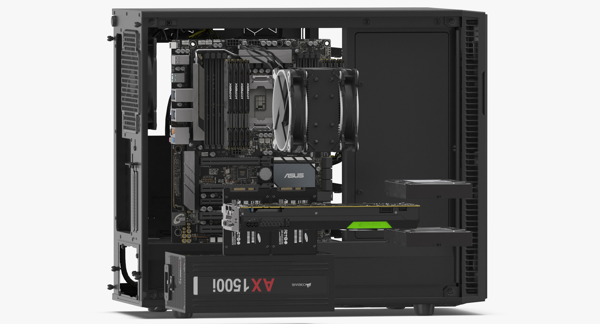 Fractal computer case expanded 3D - TurboSquid 1429094