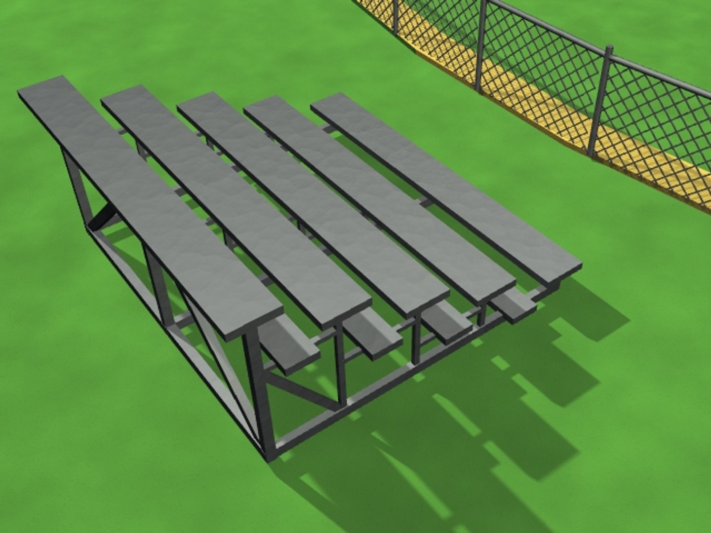 3d Little Baseball Field Bases Model