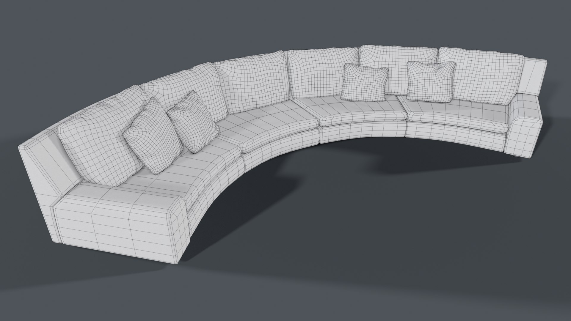 3D Semicircular Sofa BEN BEN - TurboSquid 2369801