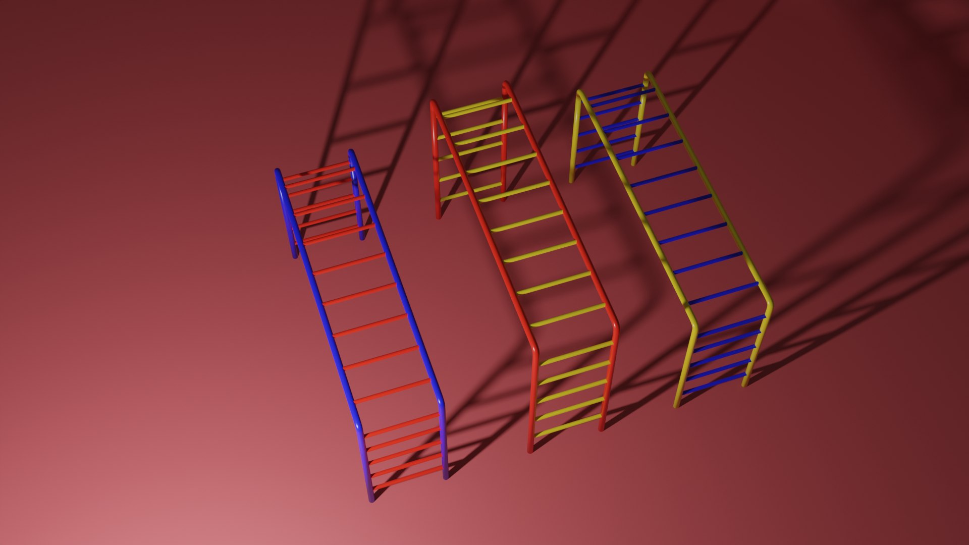 3D Park Ladders Model - TurboSquid 1899892
