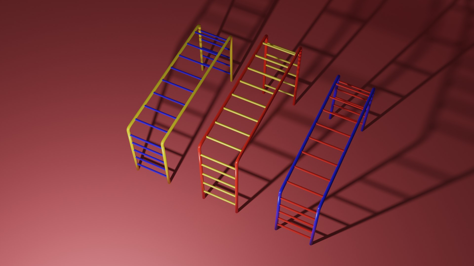 3D Park Ladders Model - TurboSquid 1899892