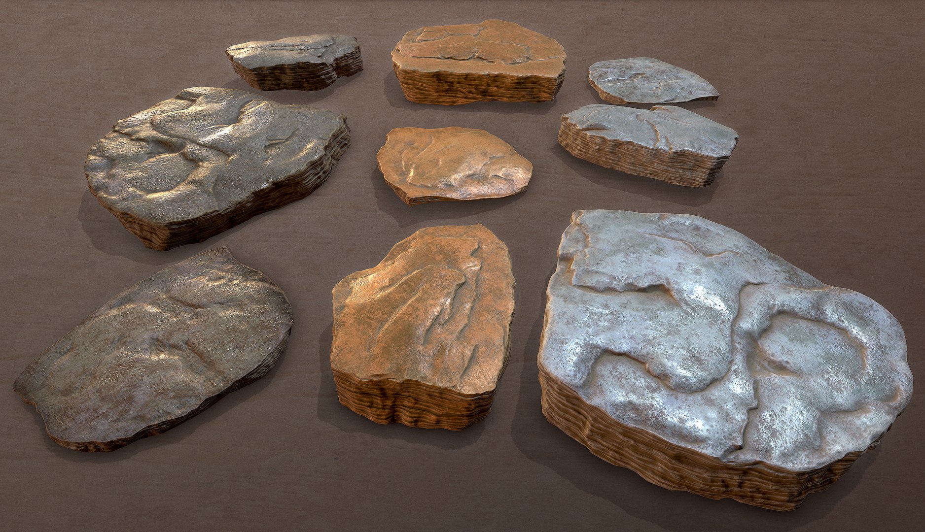 Rock Plates Ready Model - TurboSquid 1375407