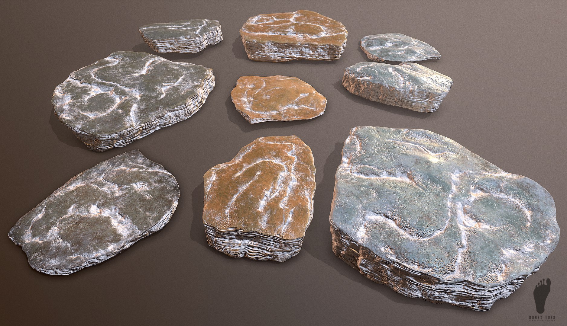 Rock Plates Ready Model - TurboSquid 1375407