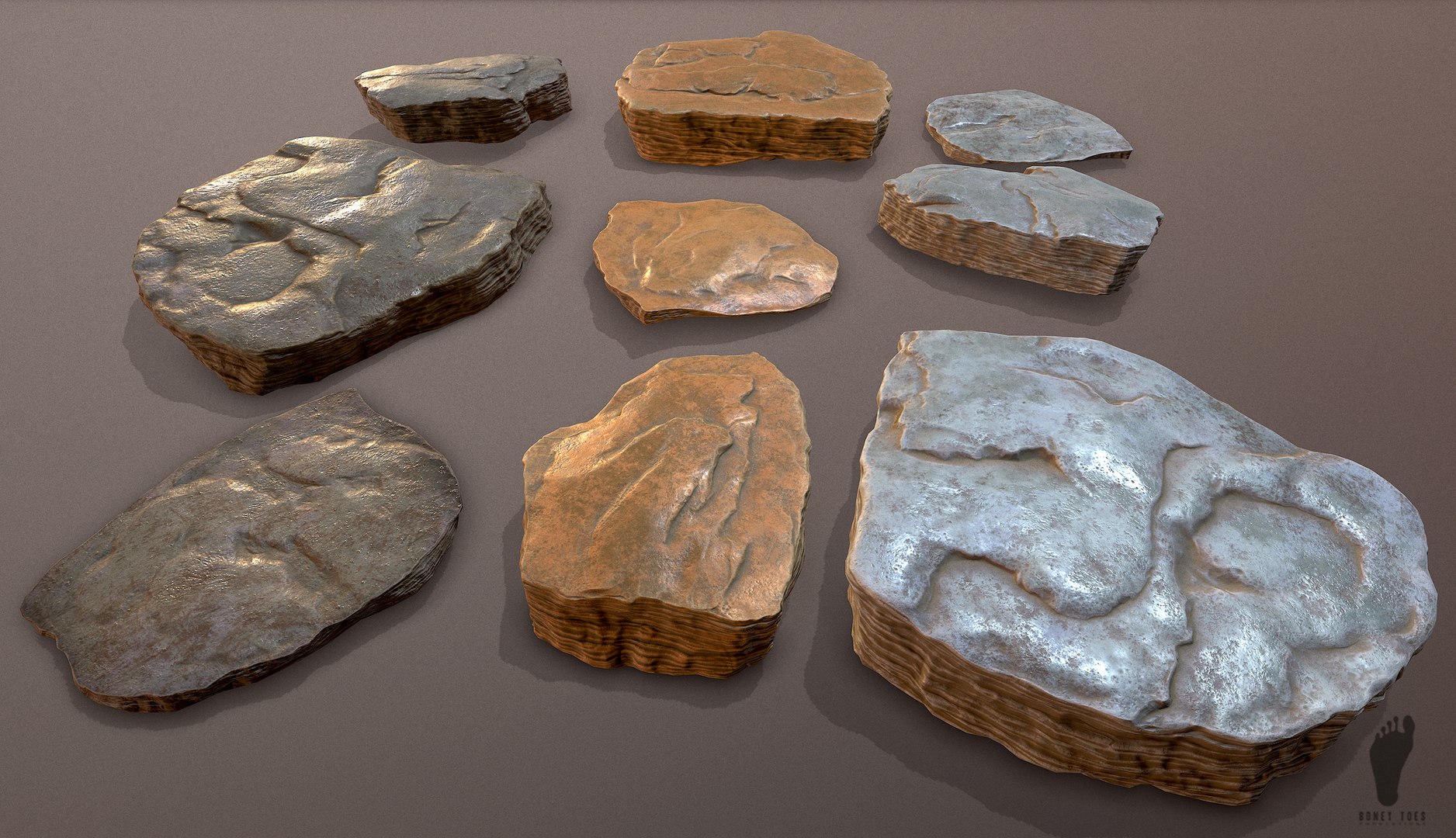 Rock Plates Ready Model - TurboSquid 1375407