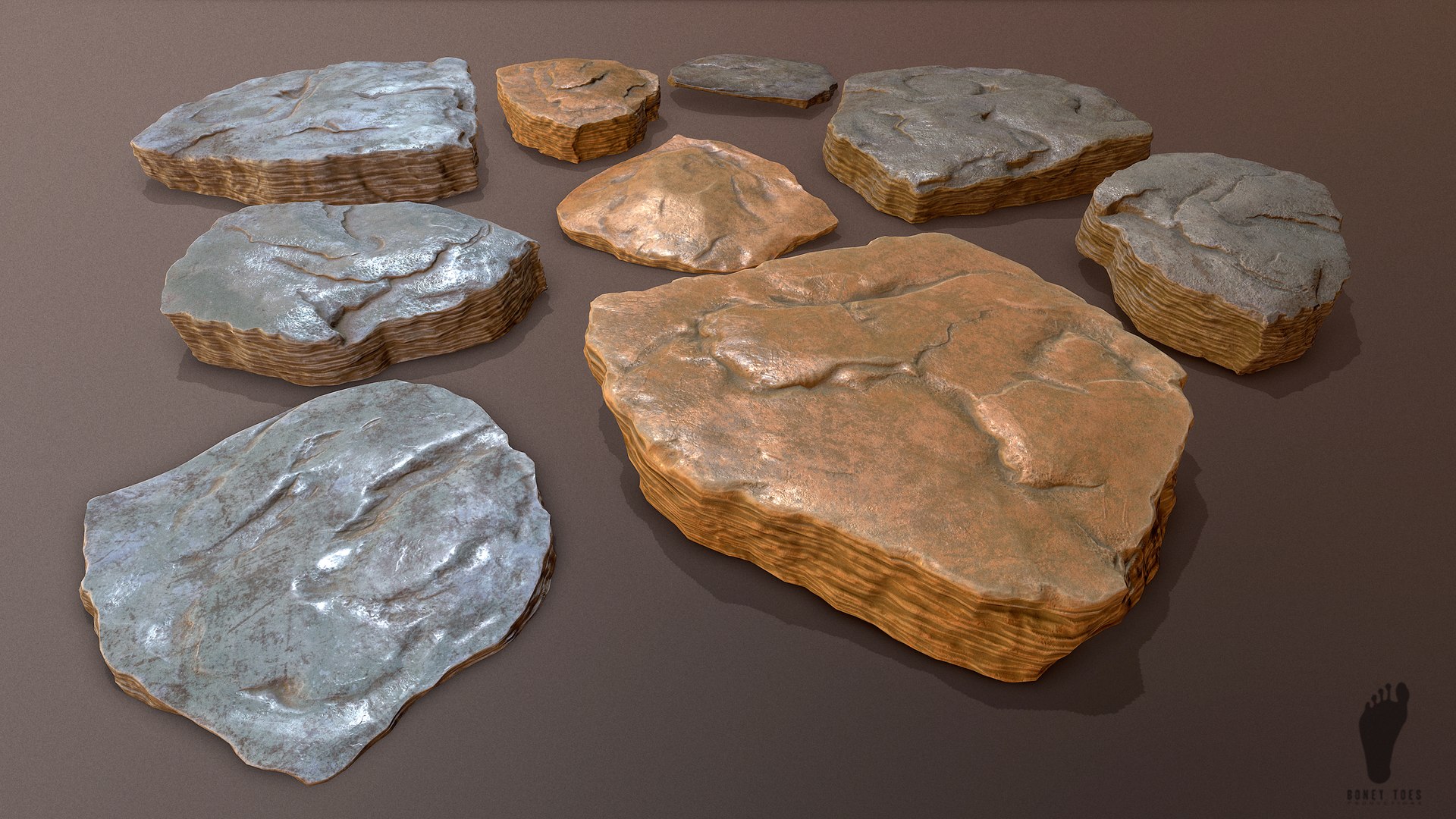 Rock Plates Ready Model - TurboSquid 1375407
