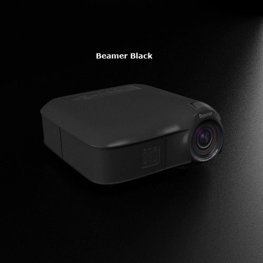 Beamer Black White 3d Model