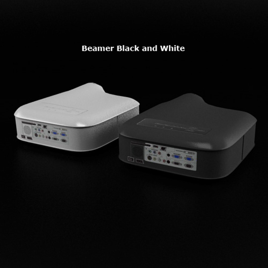 Beamer Black White 3d Model