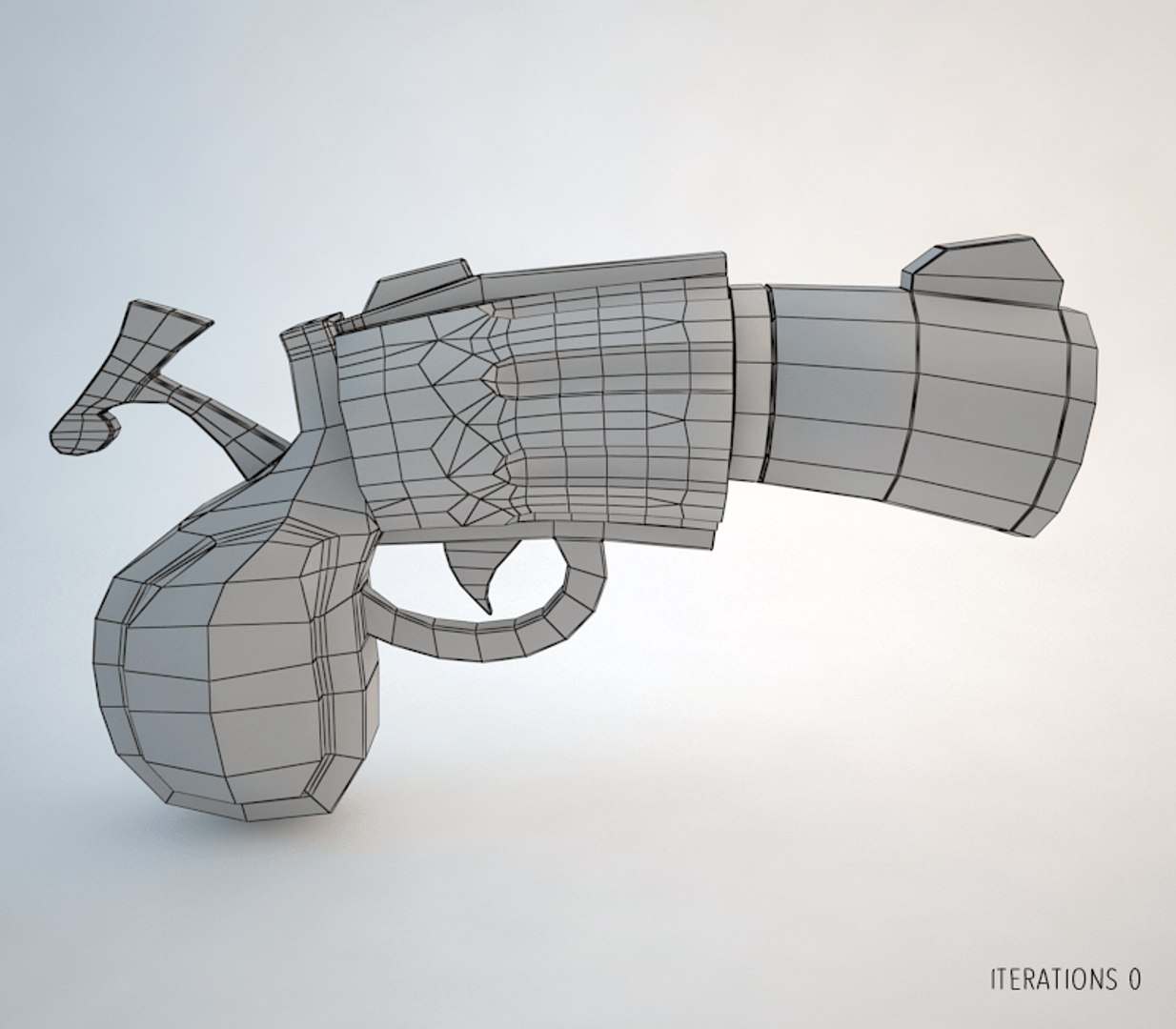 3d Cartoon Pistol Model