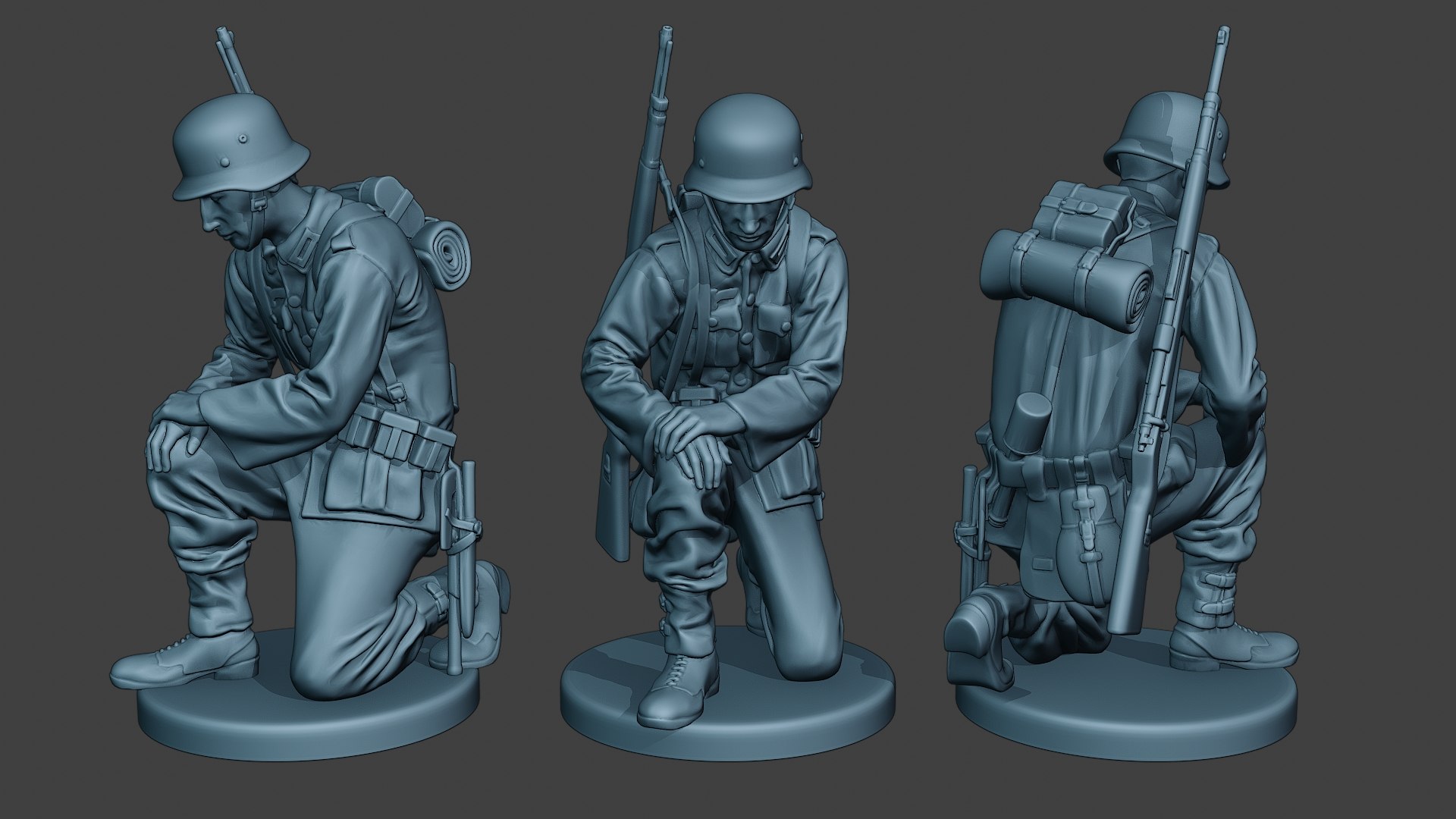 3D German Soldier Ww2 Praying - TurboSquid 1697484
