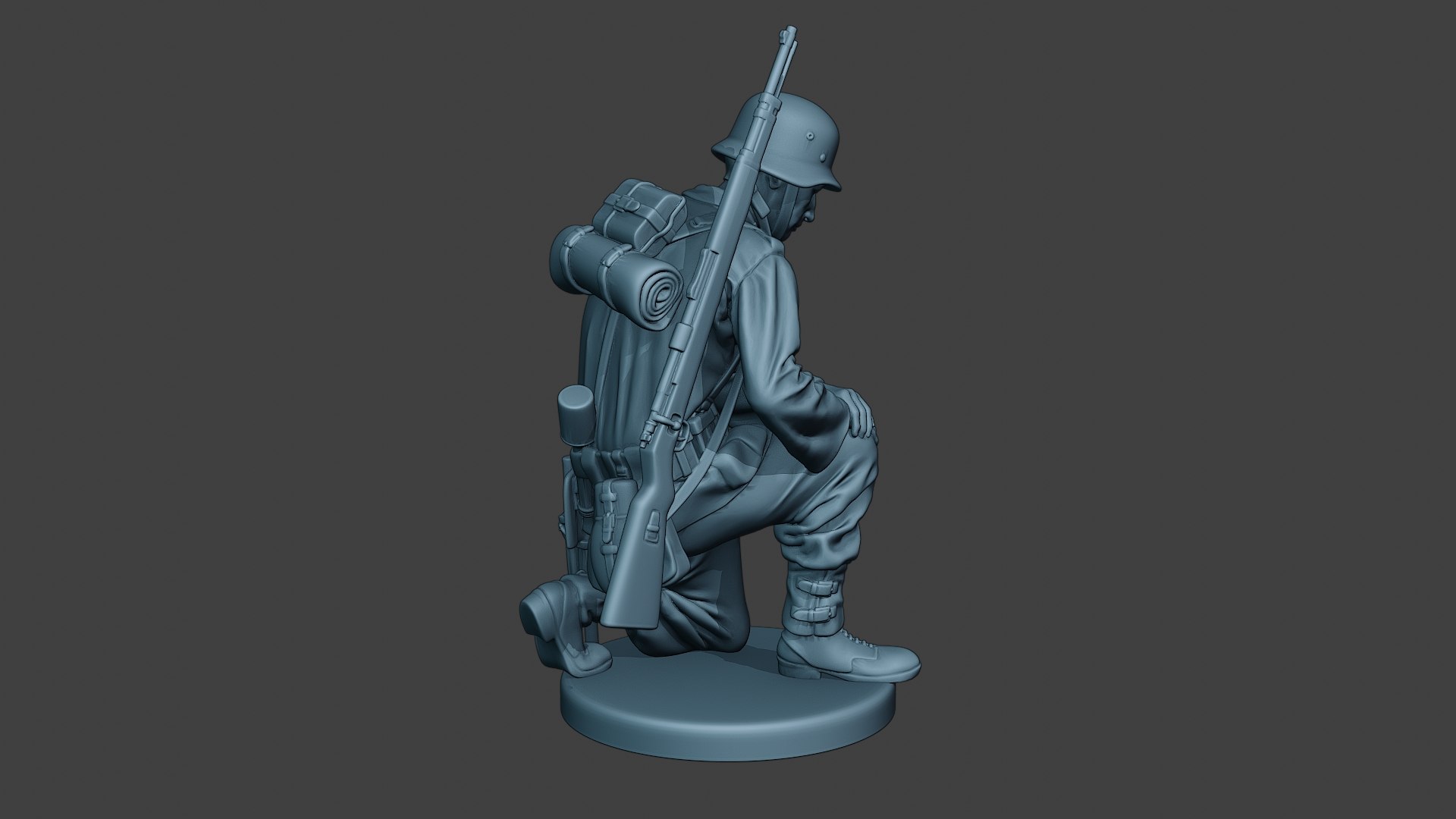 3D German Soldier Ww2 Praying - TurboSquid 1697484