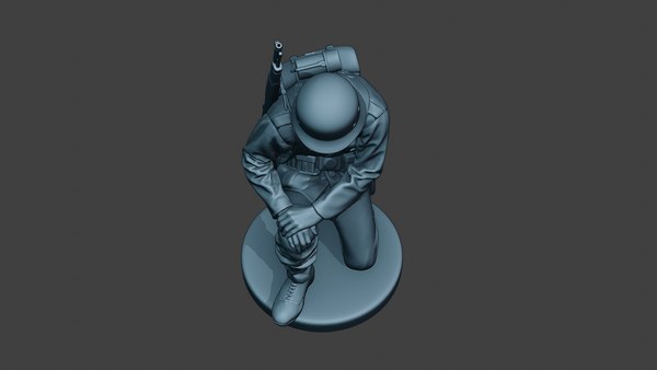 3D german soldier ww2 praying - TurboSquid 1697484