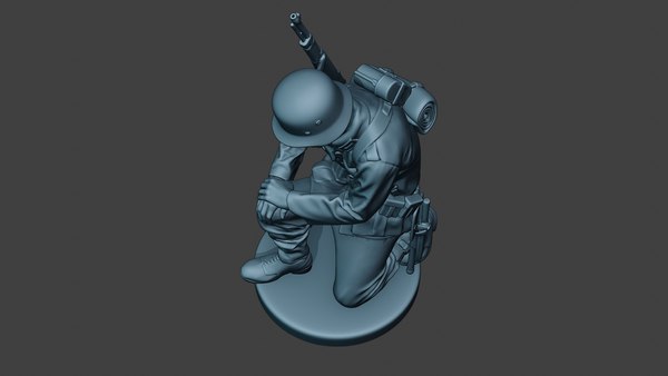 3D german soldier ww2 praying - TurboSquid 1697484