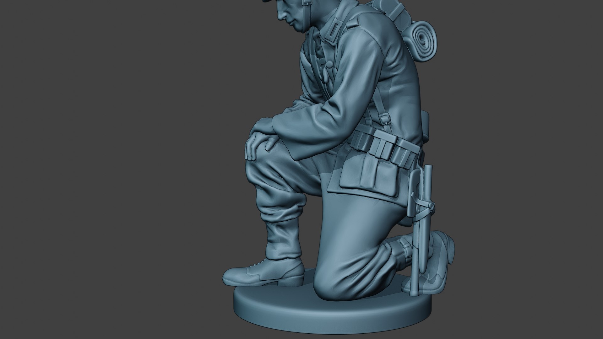 3D German Soldier Ww2 Praying - TurboSquid 1697484