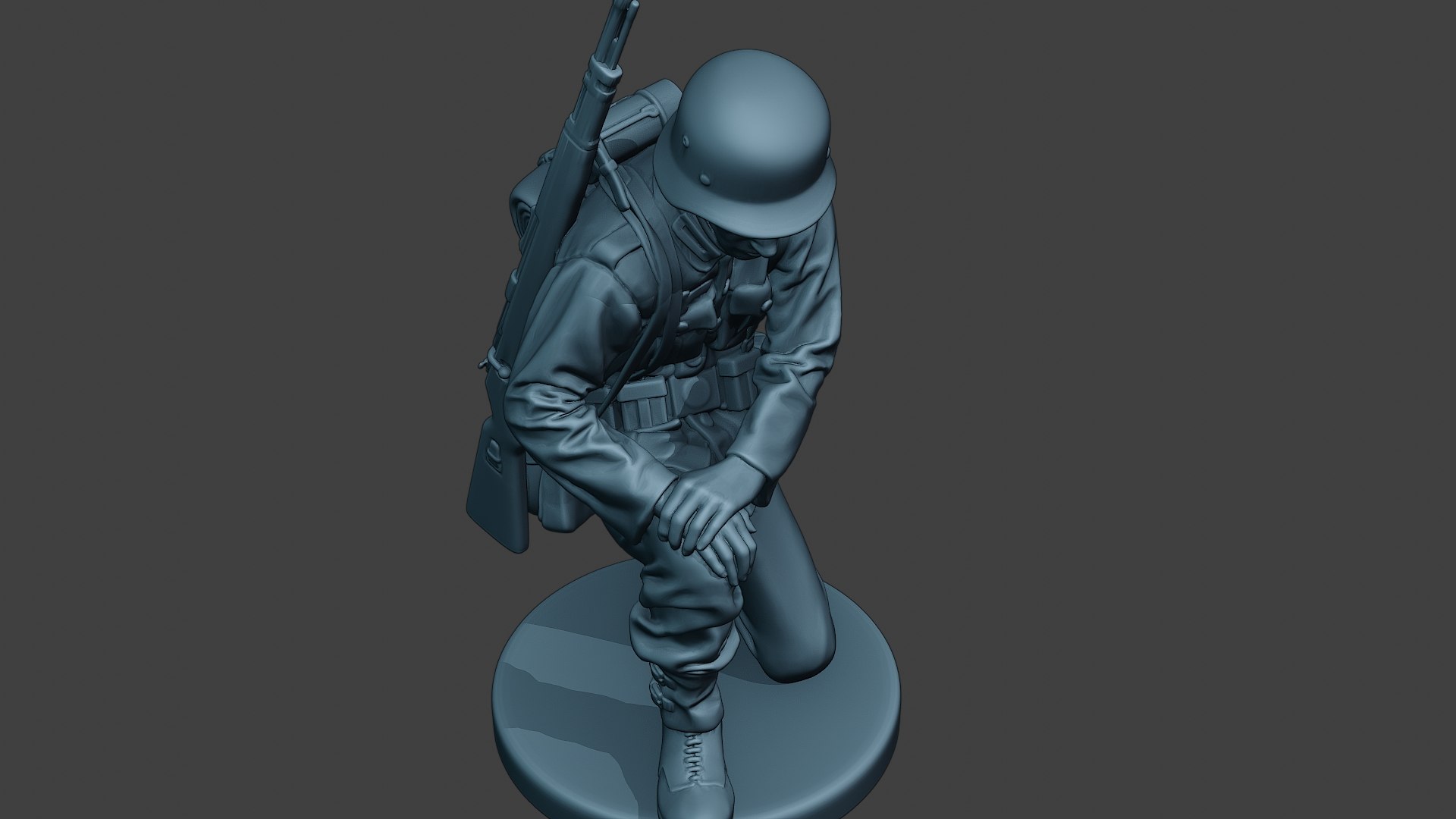 3D German Soldier Ww2 Praying - TurboSquid 1697484