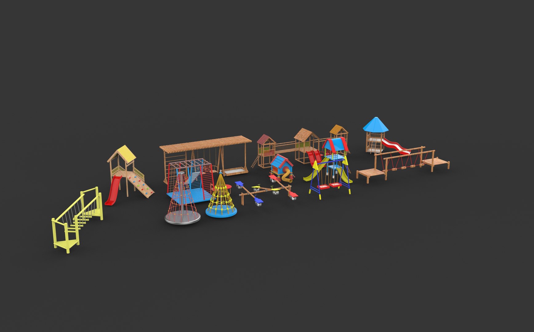 Playground Equipment 3D Model 3D Model - TurboSquid 2346582